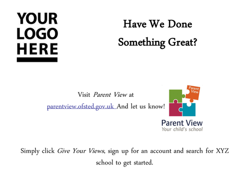 Parent View business card for parents | Teaching Resources