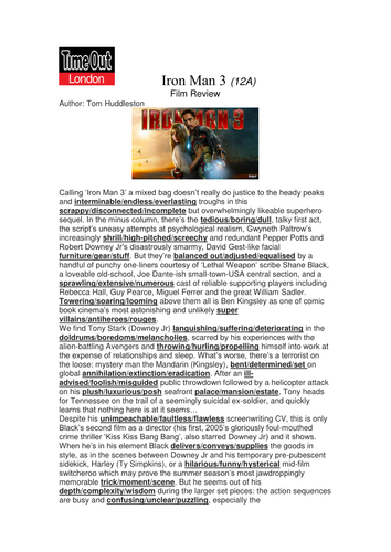 Moving Images: Iron Man 3 - film review | Teaching Resources