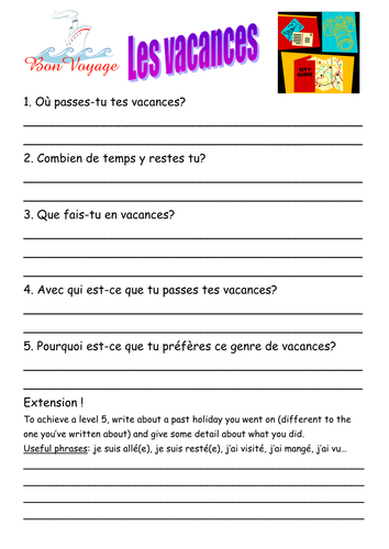 Expo 2 Rouge Mod 5 Voyages et Vacances - Units 1-5 | Teaching Resources