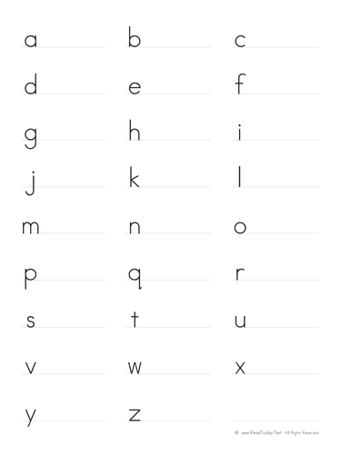 Letter Formation Worksheet