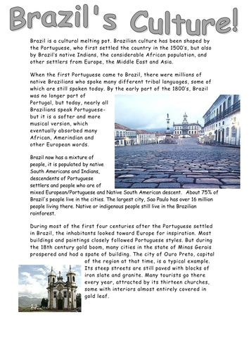 Culture and Carnival (Brazil) | Teaching Resources