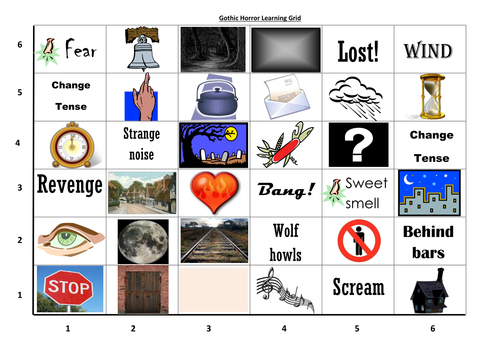 Gothic Horror Story Writing Grid | Teaching Resources
