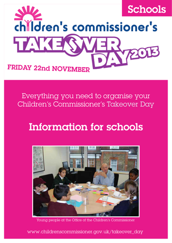 Takeover Day 2013 - Guidance for Schools | Teaching Resources