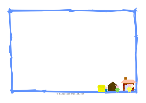 The Three Little Pigs Border Paper A4 | Teaching Resources