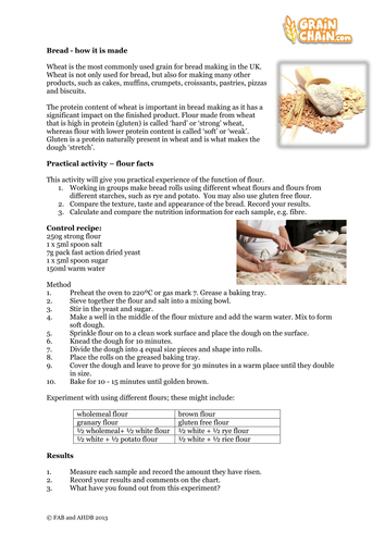 Bread: How it is made POWERPOINT & ACTIVITY | Teaching Resources
