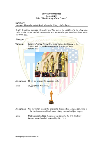 Intermediate English: The History of the Oscars | Teaching Resources