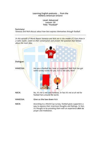 Advanced English Language: Football | Teaching Resources