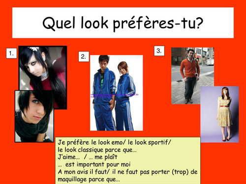 Fashion: French lesson, vocabulary | Teaching Resources