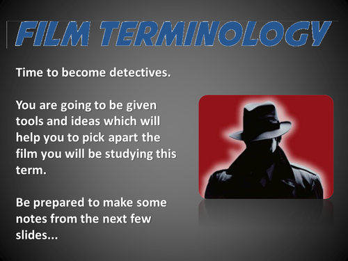 Film terminology | Teaching Resources