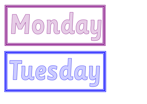 days and months of the year | Teaching Resources