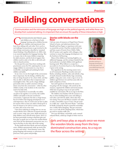 Article - Building conversations | Teaching Resources