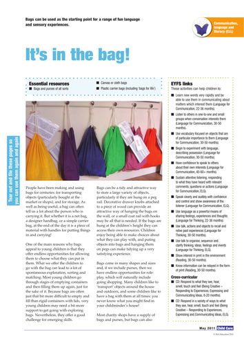 Bags Activity Ideas | Teaching Resources