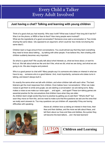 Having a chat | Teaching Resources