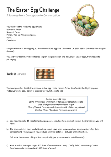 Easter Egg Challenge EOT revision | Teaching Resources