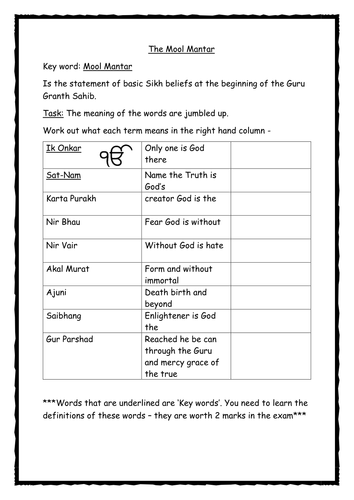 Mool Mantar KS4 | Teaching Resources