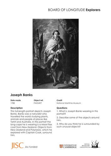 Explorers - Joseph Banks | Teaching Resources