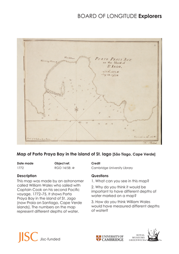 Explorers - Map of Porto Praya Bay | Teaching Resources