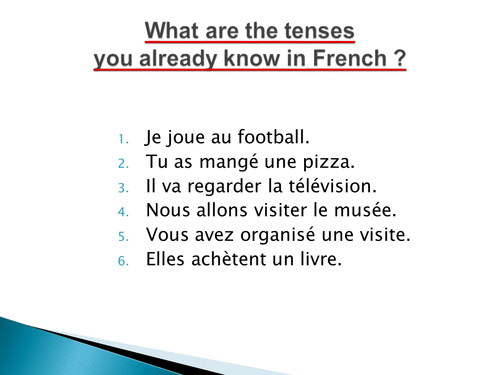 French tenses for A Level by anyholland - UK Teaching Resources - TES