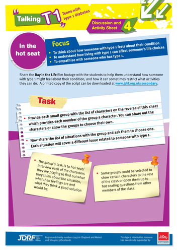Discussion and Activity Sheet 4 - In the hot seat | Teaching Resources