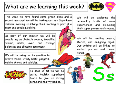 Early years superheroes resources