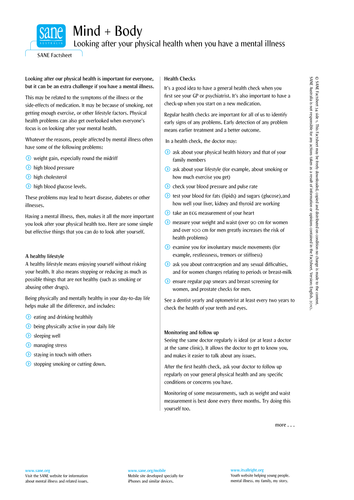 Mind + Body - Looking After Your Physical Health | Teaching Resources