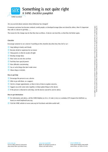 Something is not quite right: Checklist | Teaching Resources