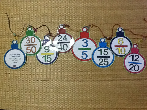 Year 4-The Hanging Equivalent Fractions (Project) | Teaching Resources