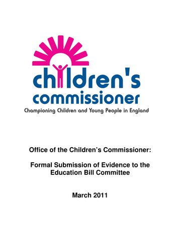 Submission to the Education Bill Committee | Teaching Resources