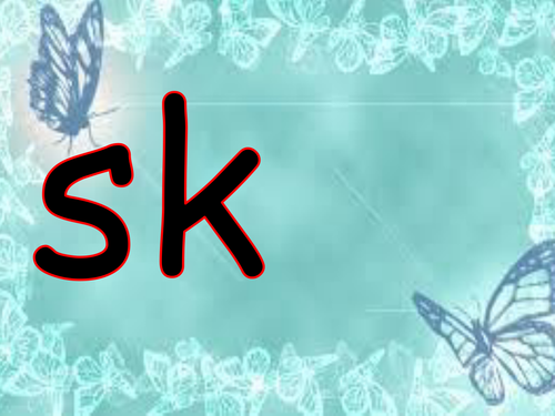 Sk in the middle and end of the word presentation | Teaching Resources