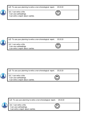 Non-Chronological Reports - castles | Teaching Resources