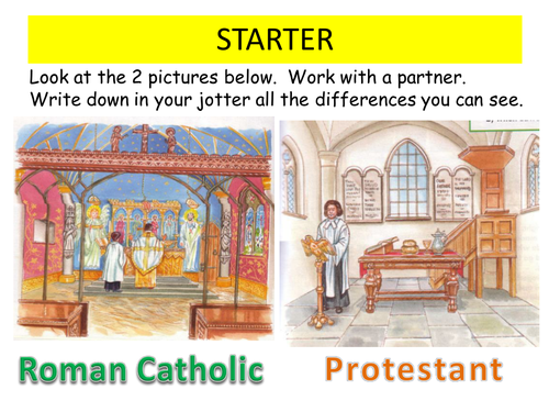 Catholics and Protestants by tiddlypoohsmum - Teaching Resources - Tes