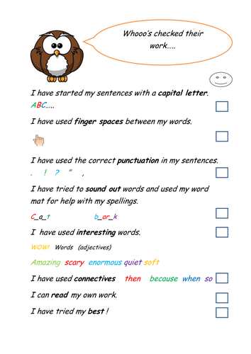 pupil self assessment - writing checklist | Teaching Resources pupil self assessment - writing checklist | Teaching Resources