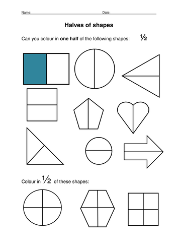 Halving shapes | Teaching Resources Halving shapes | Teaching Resources