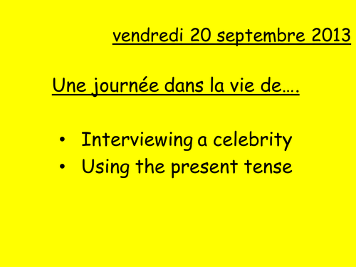 Une journée dans la vie de... | Teaching Resources