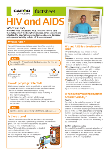 Hiv Fact Sheet Pdf
