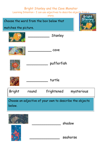 Bright Stanley & the Cave Monster Language work | Teaching Resources