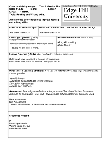 Writing For The News - 3 lessons | Teaching Resources