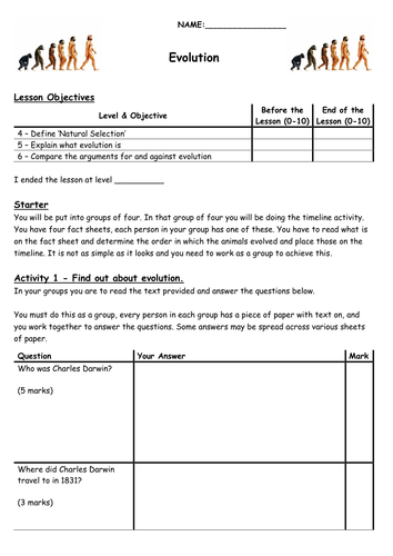 Evolution | Teaching Resources Evolution | Teaching Resources