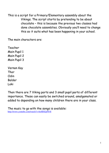 Vikings Assembly | Teaching Resources