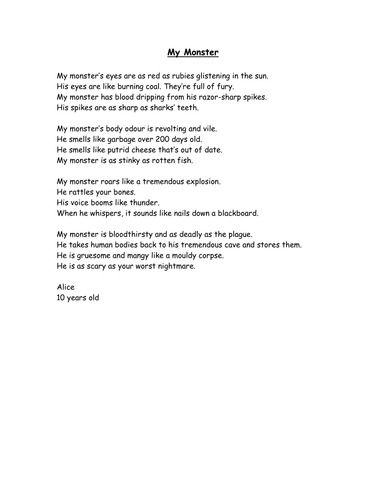 Poetry - Power of Imagery | Teaching Resources Poetry - Power of Imagery | Teaching Resources