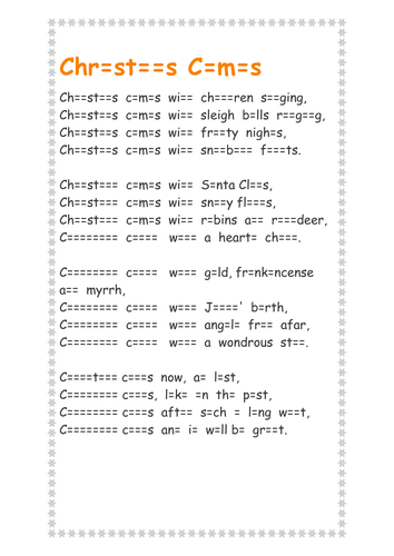 Christmas Poem Puzzle - Developing Tray | Teaching Resources