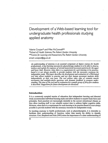 Development of Web-based tool for undergraduates | Teaching Resources