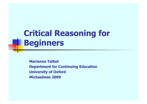 Critical Thinking: Types of Arguments 2/6 | Teaching Resources