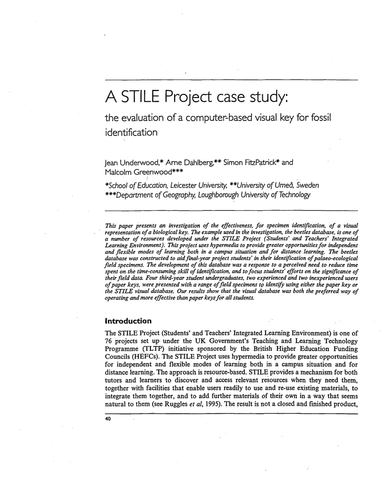 A STILE Project case study: evaluation | Teaching Resources