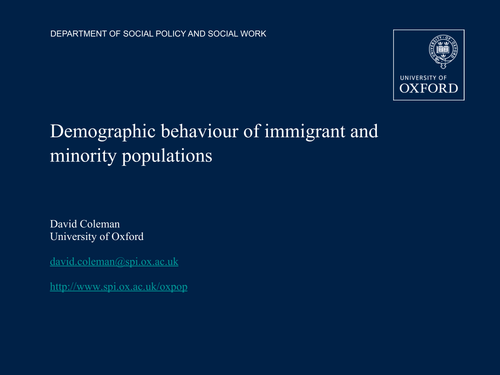 Demographic Trends and Problems 6/11 | Teaching Resources