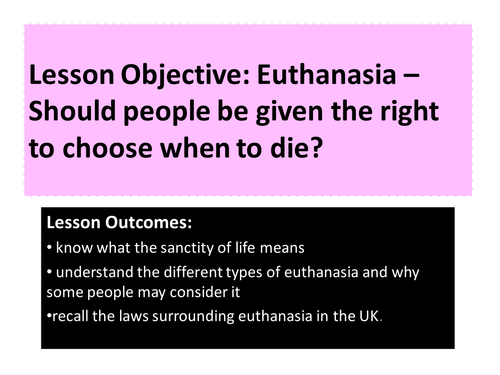 EUTHANASIA | Teaching Resources