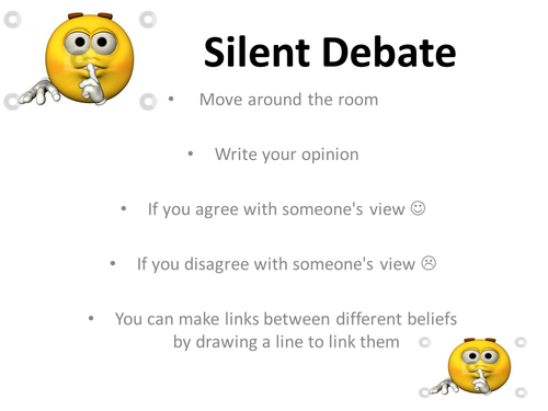 Silent debate instructions by Taramary - Teaching Resources - Tes