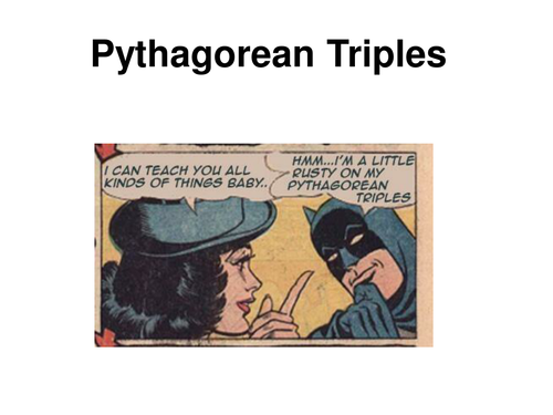 Pythagorean Triples With Batman | Teaching Resources Pythagorean Triples With Batman | Teaching Resources