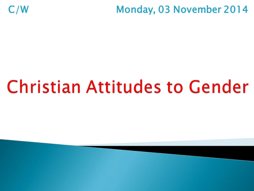 Christian opinions on gender roles | Teaching Resources