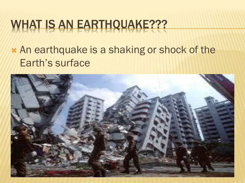 Earthquakes Presentation Ppt Earthquakes Natural Disasters